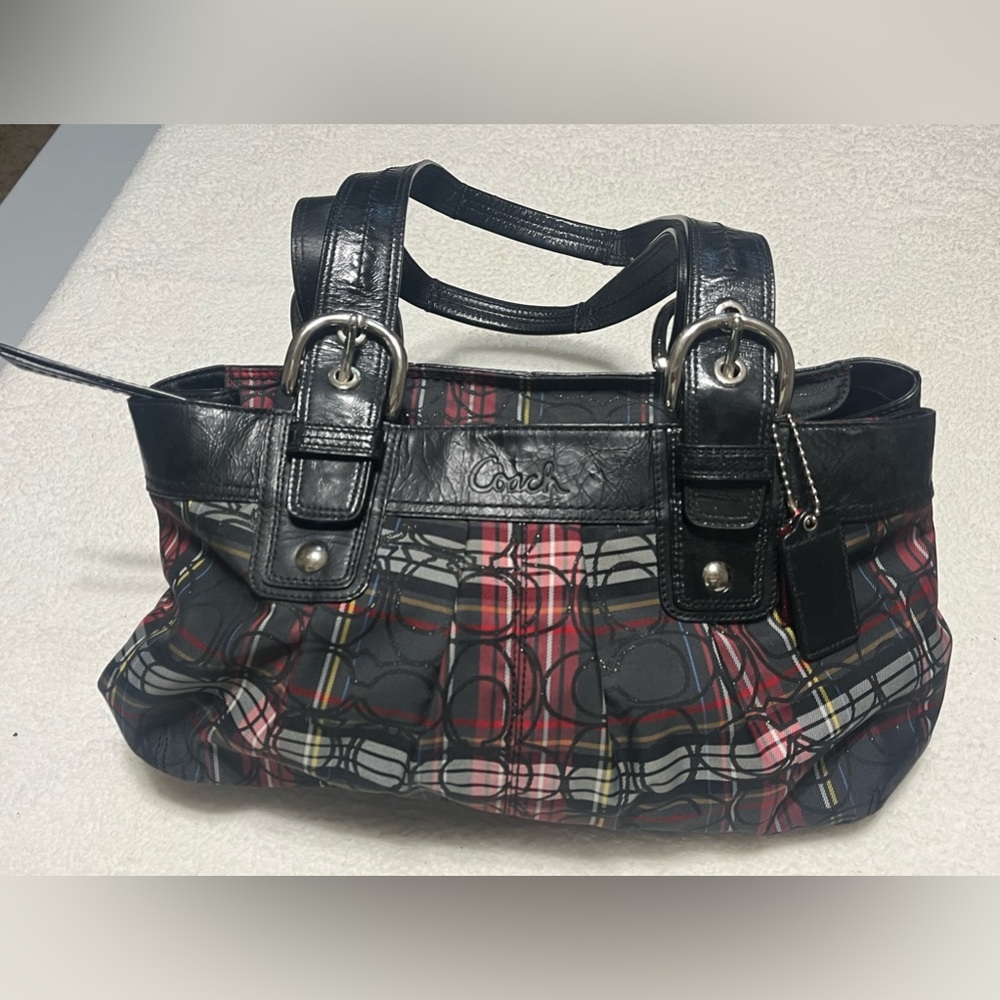 Coach Poppy Signature Tartan Shoulder Bag. Multi Colo… - Gem